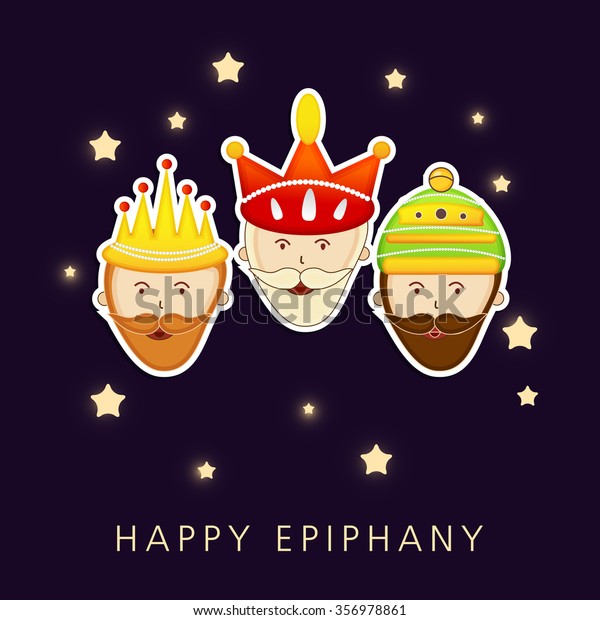 Vector Illustration Epiphany Greetings Colorful Background Stock Vector ...