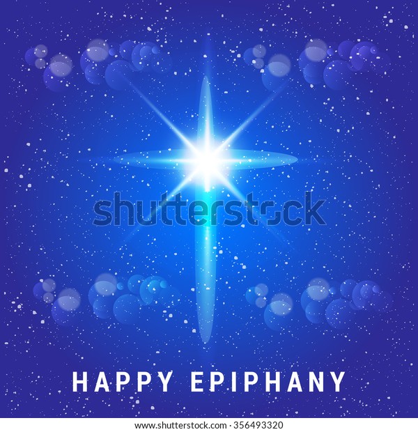 Vector Illustration Epiphany Greetings Shiny Background Stock Vector ...