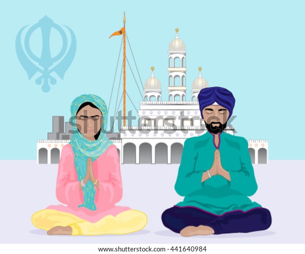 Vector Illustration Eps 10 Format Sikh Stock Vector (Royalty Free ...