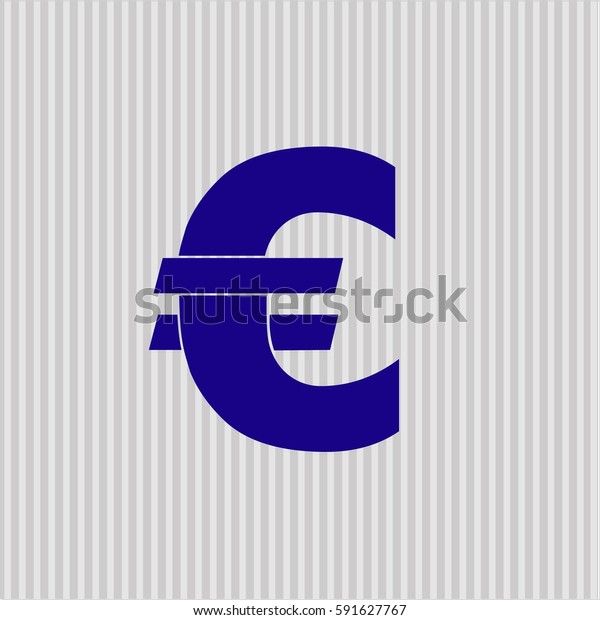 Vector Illustration Euro Icon Purple Stock Vector (Royalty Free ...