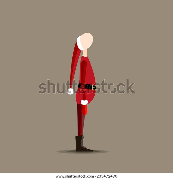 Vector Illustration Evil Santa Claus Stock Vector (Royalty Free) 233472490