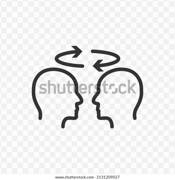 Vector Illustration Exchange Ideas Icon Dark Stock Vector (Royalty Free ...