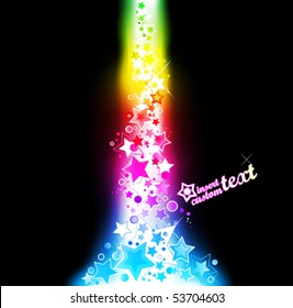 Vector Illustration Explosive Stars Abstraction Design Stock Vector ...