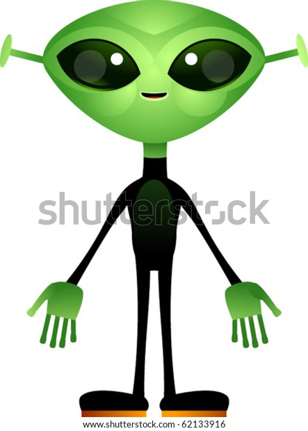 Vector Illustration Extra Terrestrial Cartoon Character Stock Vector ...