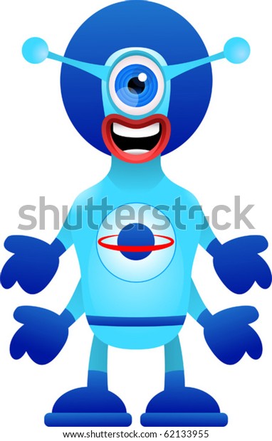 Vector Illustration Extra Terrestrial Cartoon Character Stock Vector ...