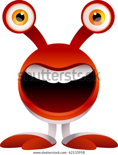 Vector Illustration Extra Terrestrial Cartoon Character 库存矢量图（免版税 ...