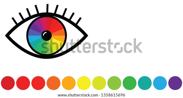 Vector Illustration Eye Rainbow Colors Spectrum Stock Vector (Royalty ...