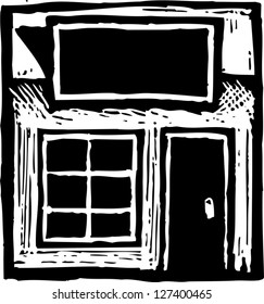 Vector Illustration Facade Rural Store Stock Vector (Royalty Free ...
