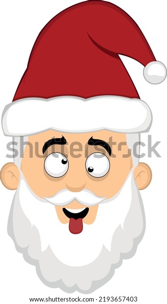 Vector Illustration Face Cartoon Santa Claus Stock Vector (Royalty Free ...