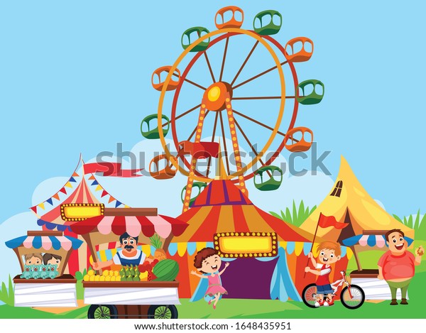 Vector Illustration Fair City Stock Vector (Royalty Free) 1648435951 ...