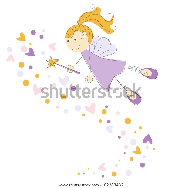 Vector Illustration Fairy Magic Stick Stock Vector (Royalty Free) 102283432