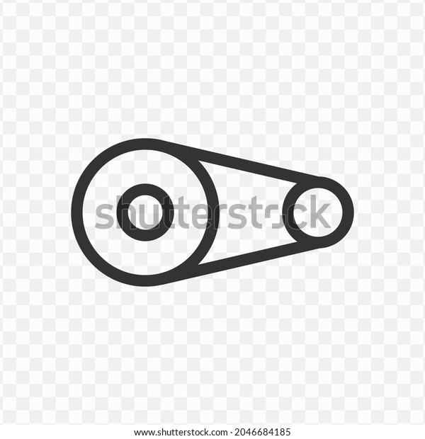 Vector Illustration Fan Belt Icon Dark Stock Vector (Royalty Free ...