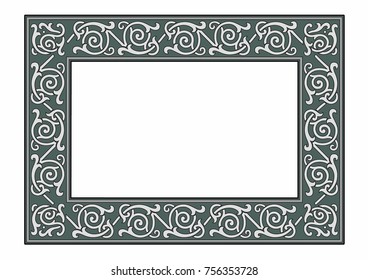 Vector Illustration Fantasy Frame Stock Vector (Royalty Free) 756353728 ...