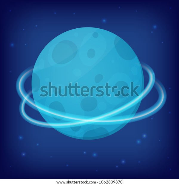 Vector Illustration Fantasy Planet Rings Stars Stock Vector (Royalty ...