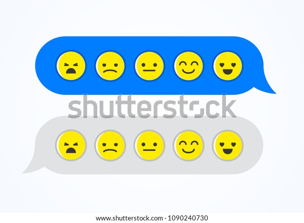 Vector Illustration Feedback Emoticon Emoji Smiley: เวกเตอร์สต็อก (ปลอด ...