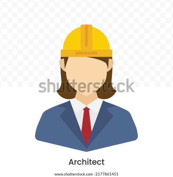 Vector Illustration Female Architect Avatar Color Stock Vector (Royalty ...