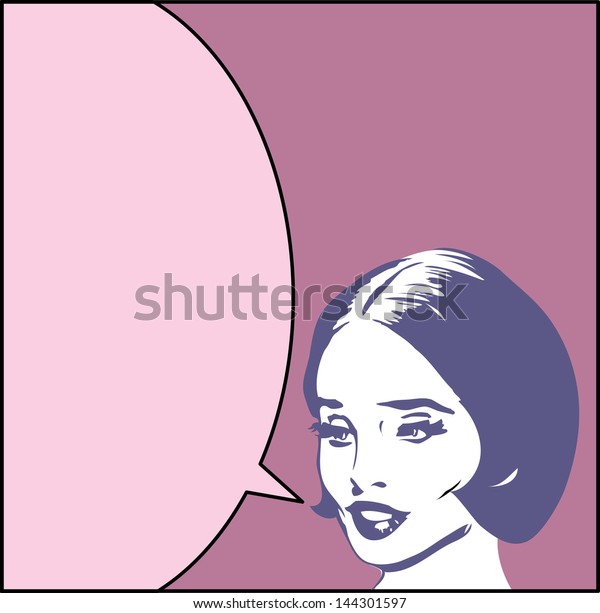 Vector Illustration Female Comic Book Character Stock Vector (Royalty ...
