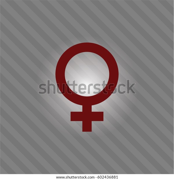 Vector Illustration Female Icon Red Stock Vector (Royalty Free ...