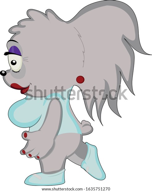 Vector Illustration Female Mouse Cartoon Stock Vector (Royalty Free ...