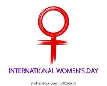 Vector Illustration Female Sign Stock Vector (Royalty Free) 588166958