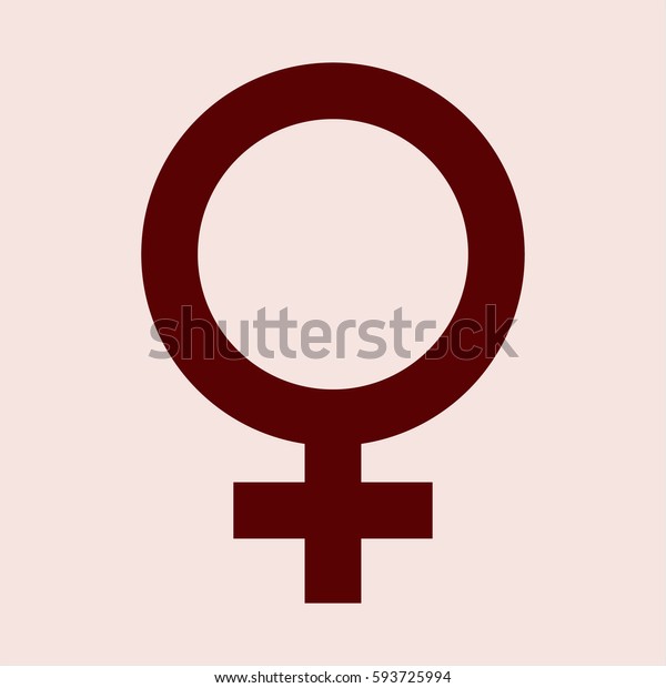 Vector Illustration Female Symbol Stock Vector (Royalty Free) 593725994 ...
