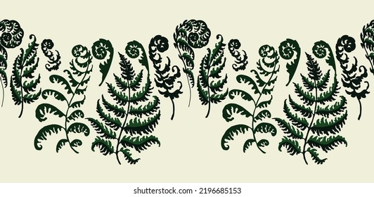 Vector Illustration Fern Pattern Fern Pattern Stock Vector (Royalty ...