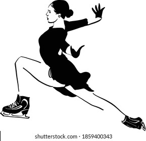 Vector Illustration Figure Skater Stock Vector (Royalty Free ...