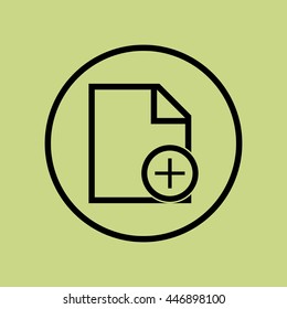 Vector Illustration File Add Sign Icon Stock Vector (Royalty Free ...