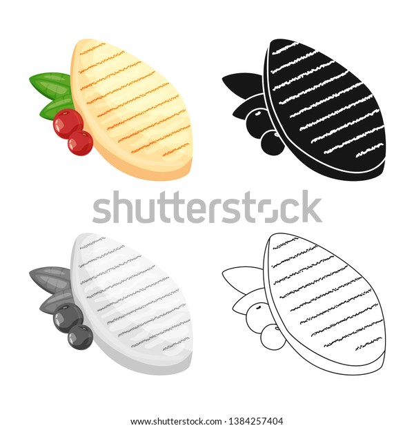 Vector Illustration Filet Chicken Logo Collection Stock Vector (Royalty ...
