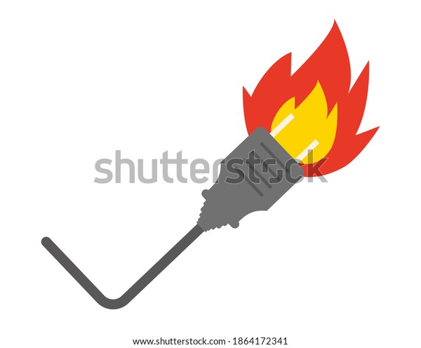 Vector Illustration Fire Power Supply Stock Vector (Royalty Free ...