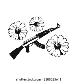 2,002 Rifle With Flower Images, Stock Photos & Vectors | Shutterstock