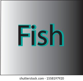 Vector Illustration Fish Font Design Stock Vector (Royalty Free ...