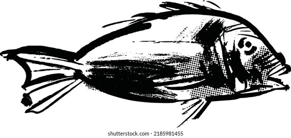 Vector Illustration Fish Snapper Stock Vector (Royalty Free) 2185981455 ...