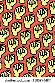 Vector Illustration Fist Made Pattern Applyable Stock Vector (Royalty ...