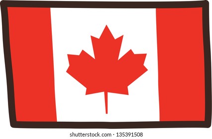 Stylized Canadian Flag Eps10 Vector Illustration Stock Vector (Royalty ...