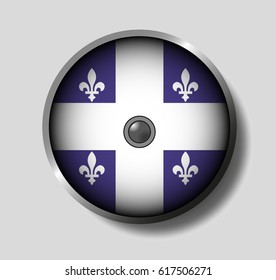 Vector Illustration Flag On Round Shield Stock Vector (Royalty Free ...