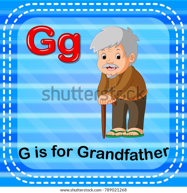 Vector Illustration Flashcard Letter G Grandfather Stock Vector ...