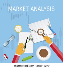 Vector Illustration Flat Background Market Trade Stock Vector (Royalty ...