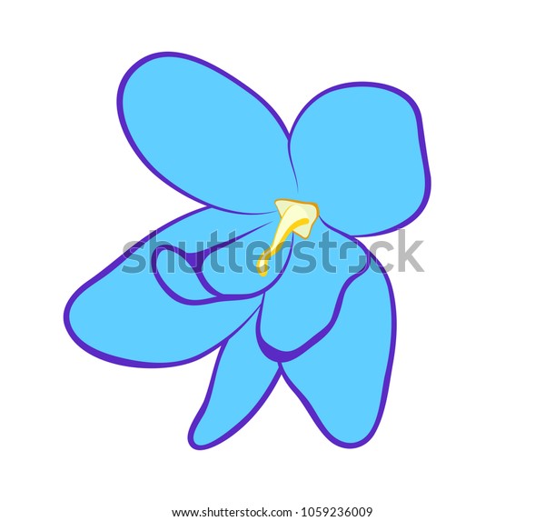 Vector Illustration Flat Cartoon Blue Violet Stock Vector (Royalty Free ...