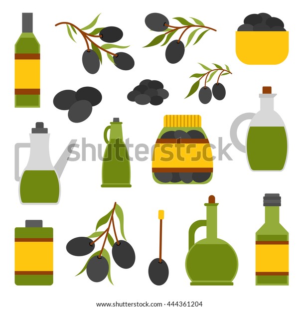 Vector Illustration Flat Cartoon Oil Bottle Stock Vector (Royalty Free ...