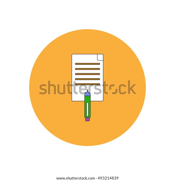Vector Illustration Flat Design Sheet Paper Stock Vector (Royalty Free ...