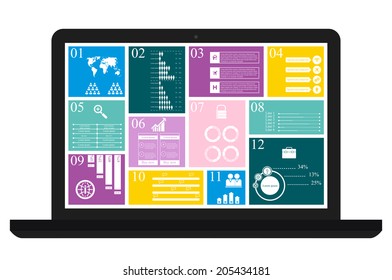 Vector Illustration Flat Infographics Template Web Stock Vector (Royalty Free) 205434181 ...