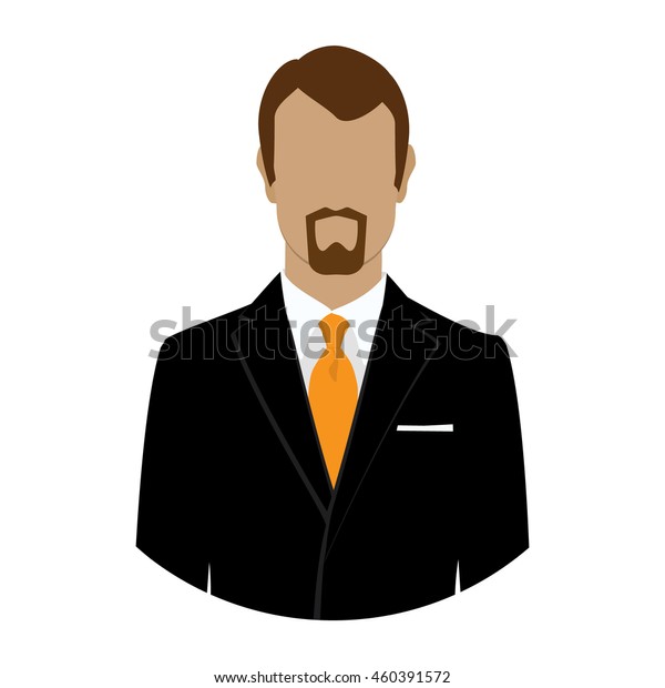 Vector Illustration Flat Man Icon Businessman Stock Vector (Royalty ...