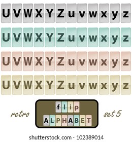 Vector Illustration Flip Alphabet Layered Document Stock Vector ...