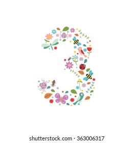 4,227 Number 3 Floral Images, Stock Photos & Vectors | Shutterstock