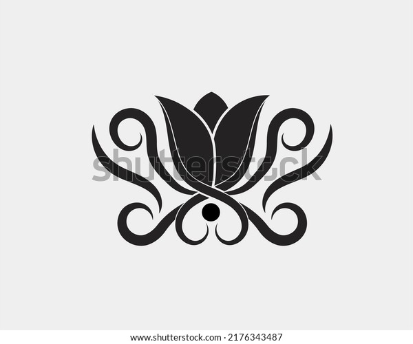 Vector Illustration Flower Symbol Design Wedding Stock Vector (Royalty ...