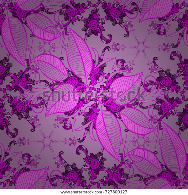 Vector Illustration Flowers On Neutral Magenta Stock Vector (Royalty ...