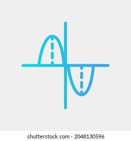 Vector Illustration Fluctuation Icon Blue Style Stock Vector (Royalty ...