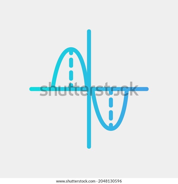 Vector Illustration Fluctuation Icon Blue Style Stock Vector (Royalty ...