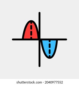 Vector Illustration Fluctuation Icon Filled Line Stock Vector (Royalty ...